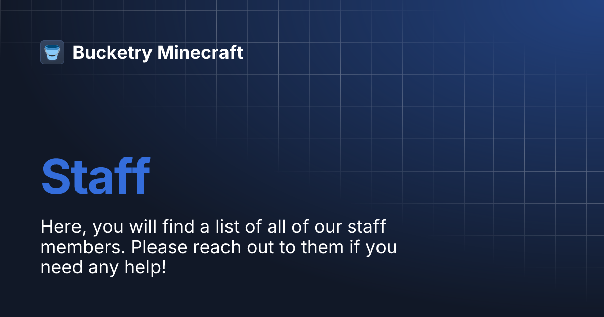 Staff | Bucketry Minecraft